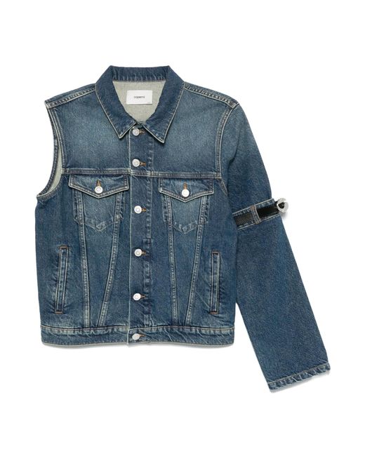 Coperni Single-Arm Denim Coat in Blue | Lyst