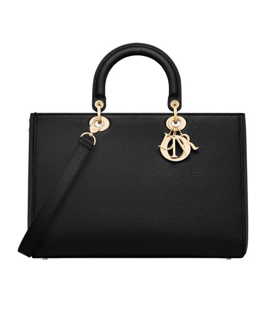 Dior Large Lady D-Sire Bag in Black | Lyst