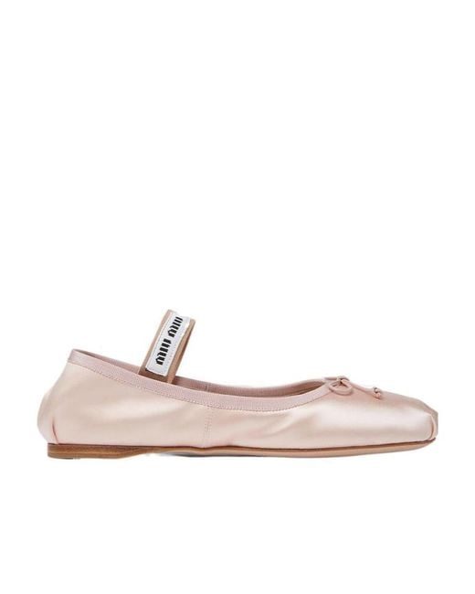 Miu Miu Ballet Flats With Straps