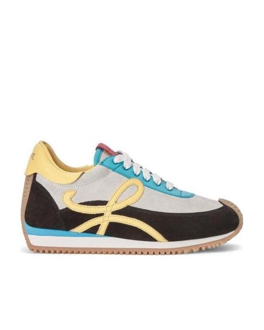 Loewe Flow Runner Panelled Low-Top Sneakers in Blue | Lyst
