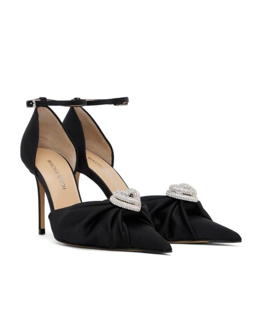 Mach & Mach Double Heart-Shaped High Heels in Black | Lyst