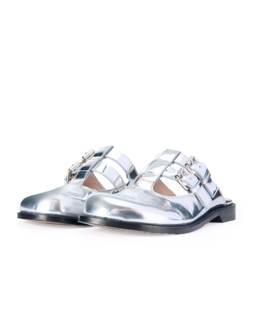Loewe Campo Mary Jane Muller Shoes in White | Lyst