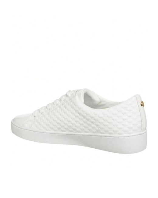 Michael Kors Keaton Logo-Debossed Sneakers in White | Lyst