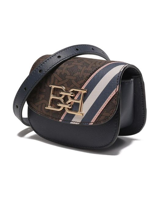 Bally B-Chain Logo Satchel Bag in Gray | Lyst