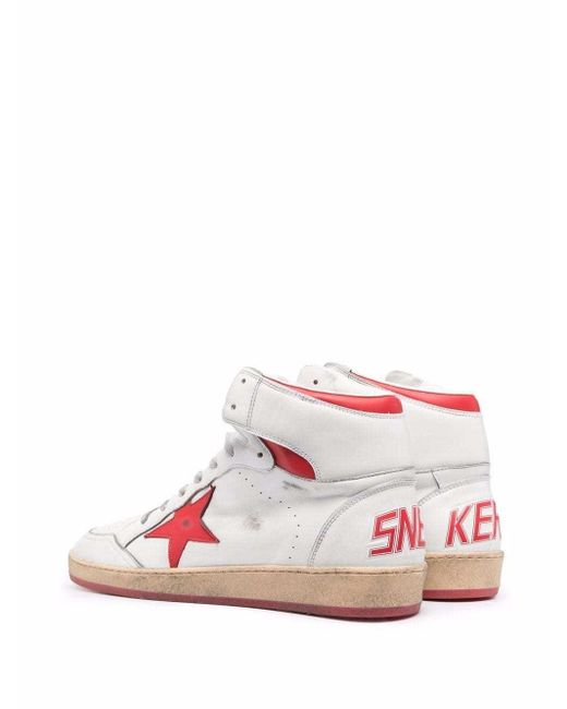Golden Goose Sky-Star Sneakers With Signature On The Ankle And Leather ...