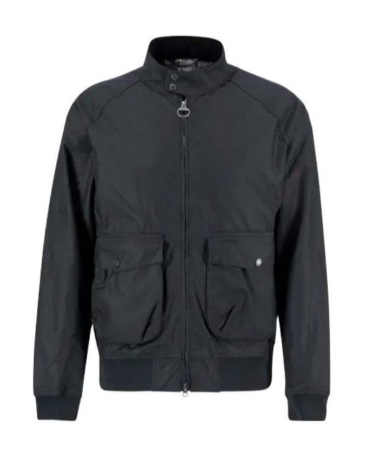Barbour Zip-Up Bomber Jacket in Gray for Men | Lyst