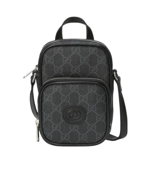 Gucci Logo-Patch Zip-Fastening Backpack in Black for Men | Lyst