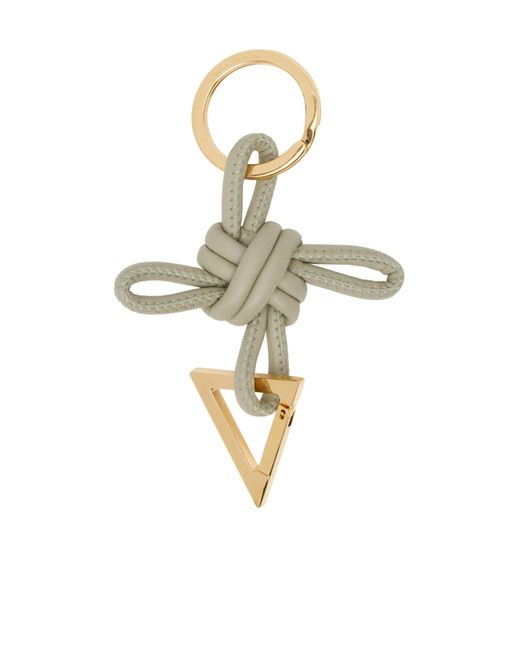 Bottega Veneta Triangle Key Chain in White | Lyst