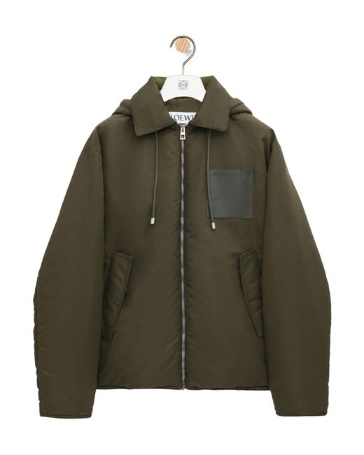 Loewe Hooded Jacket in Green for Men | Lyst