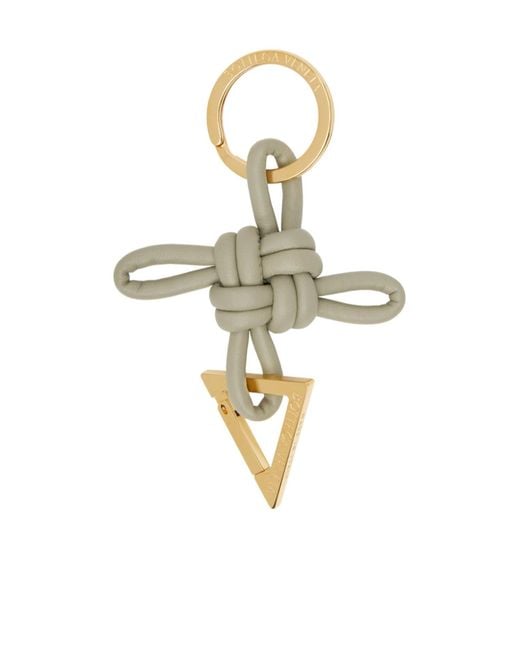 Bottega Veneta Triangle Key Chain in White | Lyst