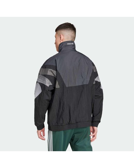 adidas Originals Logo Zip-Up Windbreaker Jacket in Blue for Men | Lyst