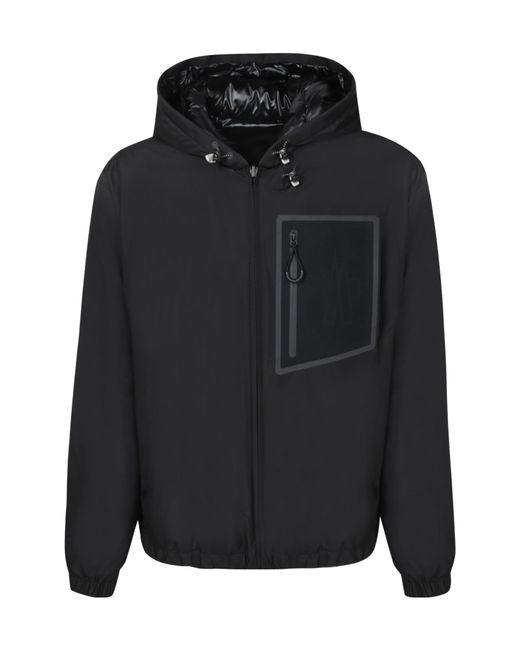 Moncler Double-Sided Cotton Jacket in Black for Men | Lyst