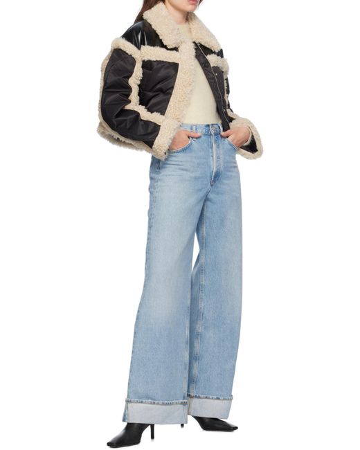 Stand Studio Mary Lapel Down Jacket in Blue | Lyst