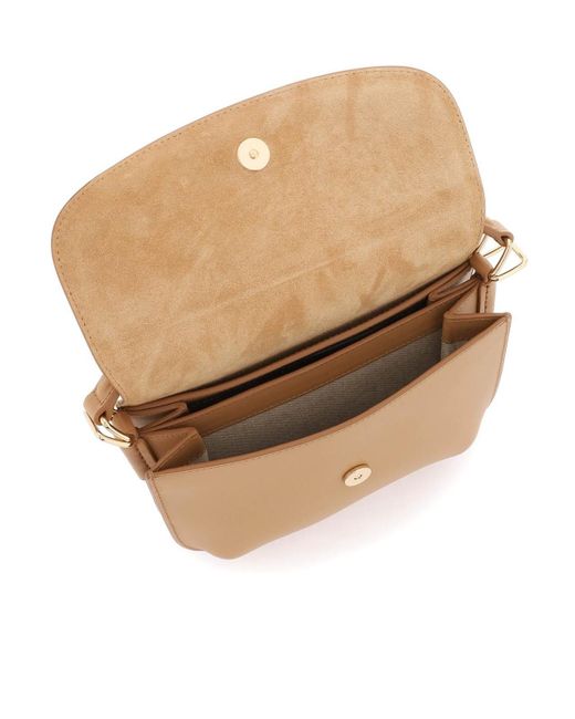 A.P.C. Small Sarah Leather Tote Bag in Natural | Lyst