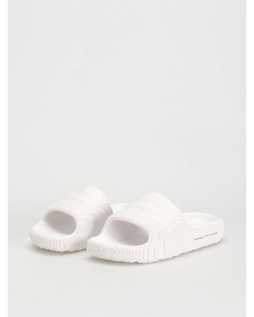 adidas Originals Textured Rubber Slides in White | Lyst