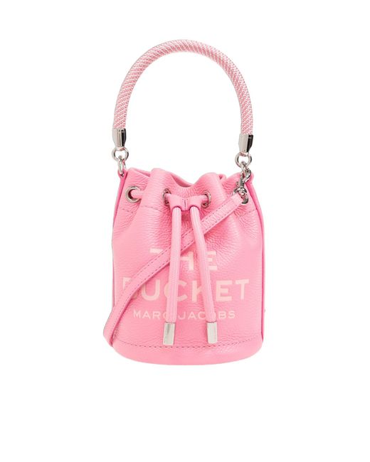 Marc Jacobs The Leather Mini Bucket Bag in Pink | Lyst