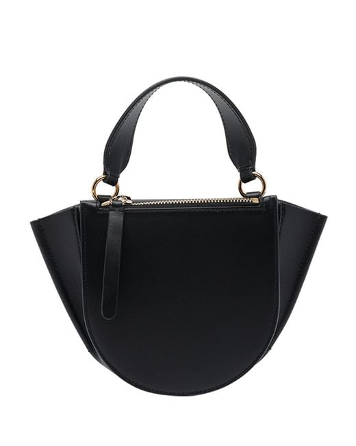 Wandler Hortensia Logo Embossed Tote Bag in Black | Lyst