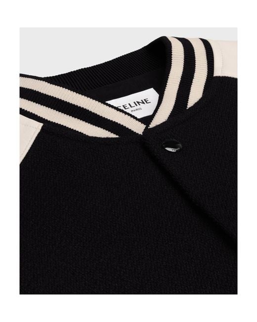 Celine Classic Teddy Jacket in Black for Men | Lyst