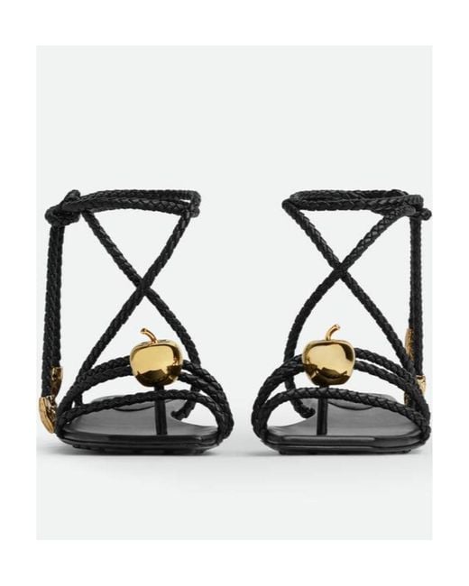 Bottega Veneta Adam Flat Sandal in Black | Lyst
