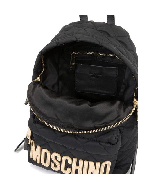 Moschino Rhombus Backpack in Black | Lyst