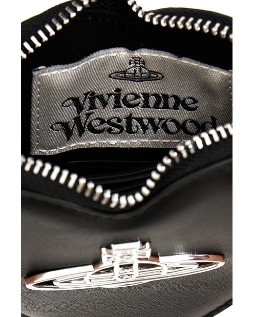 Vivienne Westwood Orb Plaque Heart-Shaped Clutch Bag in Black | Lyst