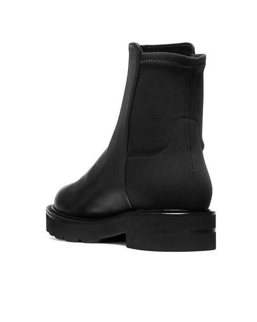 Stuart Weitzman Two-Tone Ankle Boots in Black | Lyst