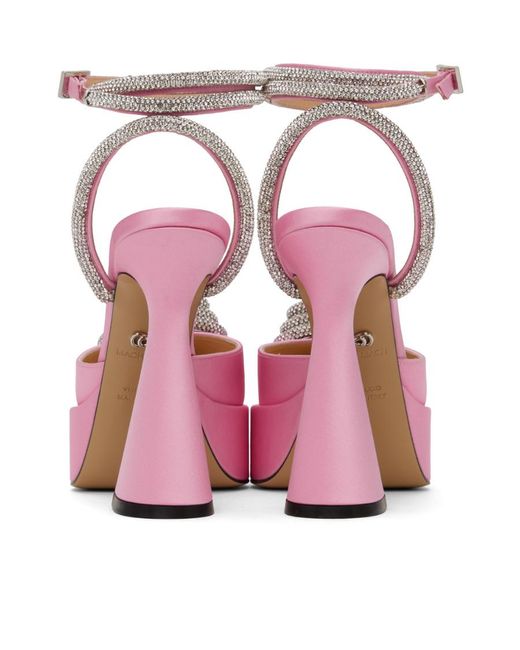 Mach & Mach Triple Heart High Heels With Thick Soles in Pink | Lyst