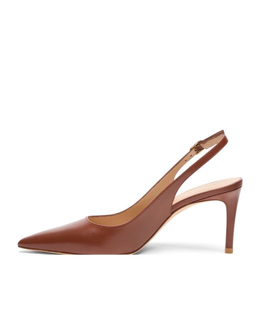 Stuart Weitzman Stuart Power Slingback 75 in Brown | Lyst