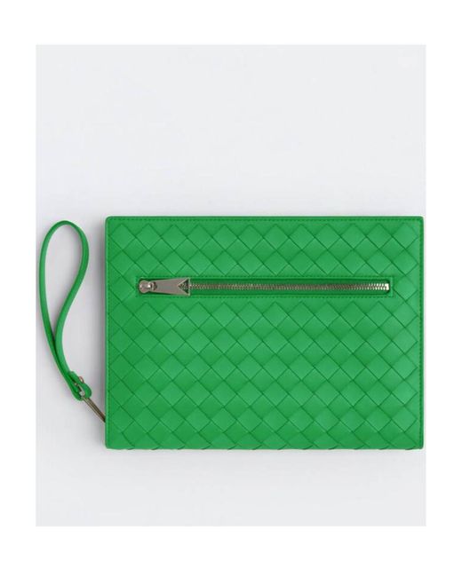 Bottega Veneta Small Intrecciato Document Case in Green for Men | Lyst