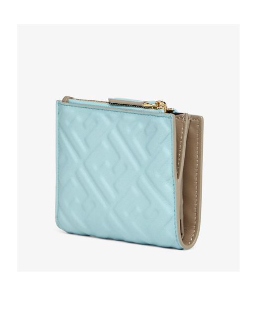 Fendi Compact Baguette Small Wallet in Blue | Lyst