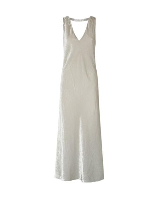 Vince Logo Dress in White | Lyst