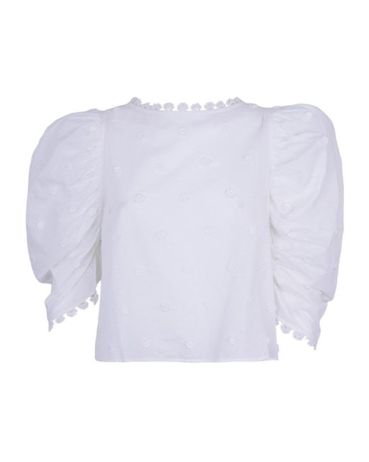 FARM Rio 3D Flower Shirt in White | Lyst