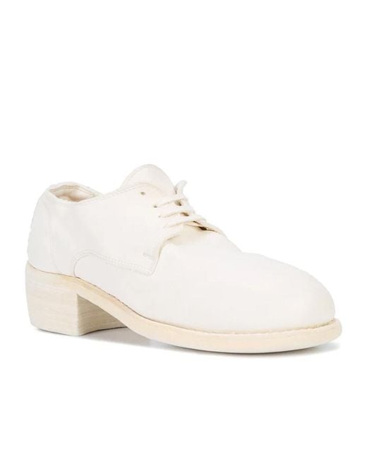 Guidi Logo Derby Shoes in White | Lyst