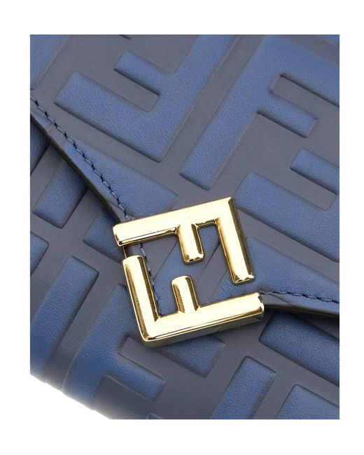 Fendi Leather Wallet in Blue | Lyst