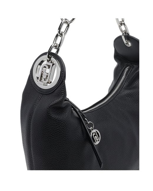 Liu Jo Chain Hobo Shoulder Bag in Black | Lyst UK