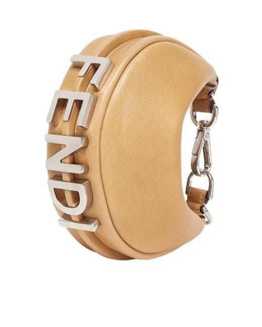 Fendi Leather Charm in Natural | Lyst
