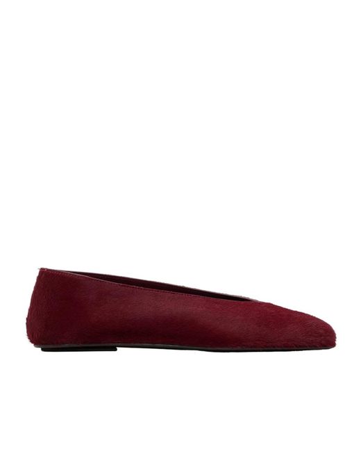 The Row Eva Two Seamed Ballet Shoes in Red | Lyst