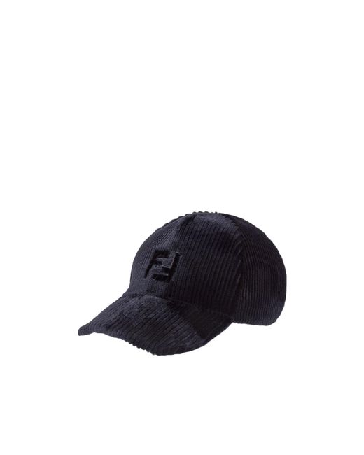 Fendi Mink Baseball Cap in Blue for Men | Lyst