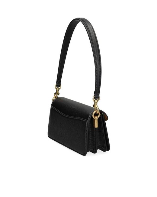 COACH Flip Shoulder Bag in Black | Lyst