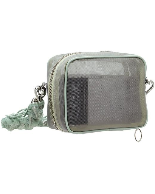 Kara Logo Zipper Camera Crossbody Bag in Gray | Lyst