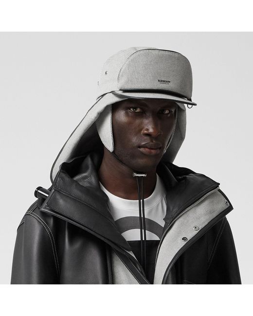 Burberry Horseferry Contrast-Panel Parka Coat in Gray for Men | Lyst