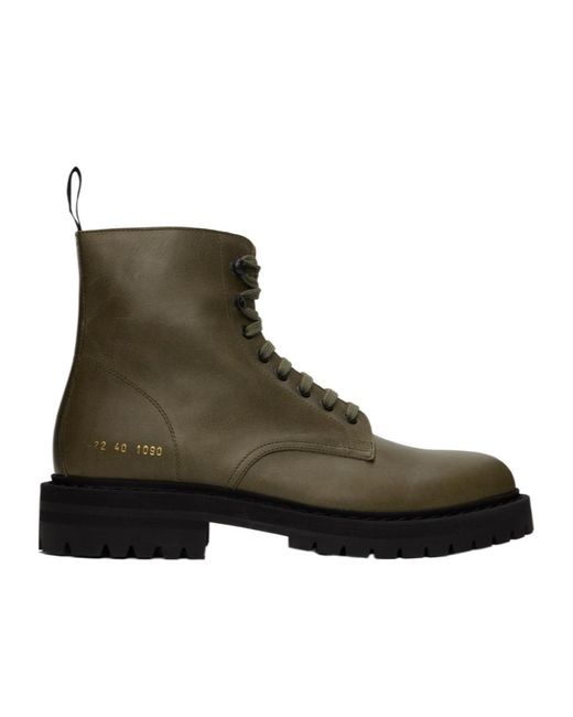 Common Projects Round Head Laced Boots in Brown for Men | Lyst