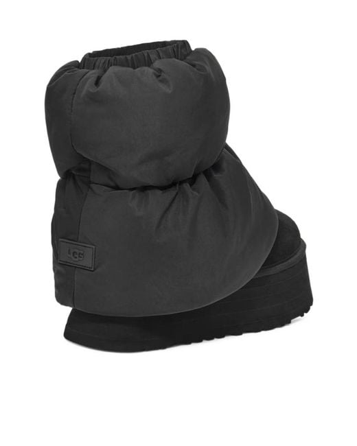 UGG Classic Mini Dipper Puffer Boots in Black | Lyst
