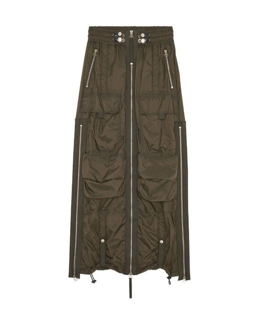 DIESEL Cargo Zip-Up Long Skirt in Green | Lyst