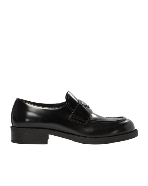 Prada Push On Loafers in Black for Men | Lyst