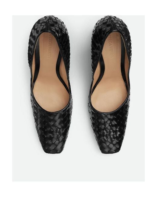 Bottega Veneta Logo Woven High Heels in Black | Lyst