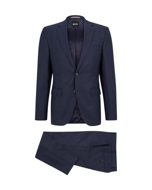 BOSS Logo Suit in Blue for Men | Lyst