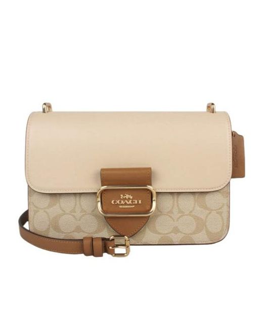 COACH Large Morgan Shoulder Bag in Natural | Lyst