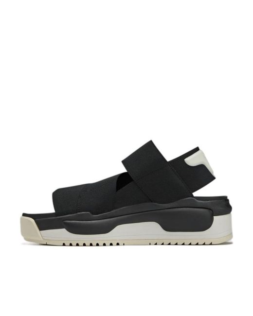 Y-3 Hokori Wedge Sandals in Black for Men | Lyst