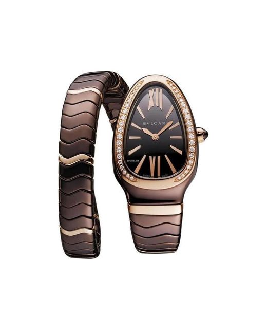 BVLGARI Snake Watch in White | Lyst